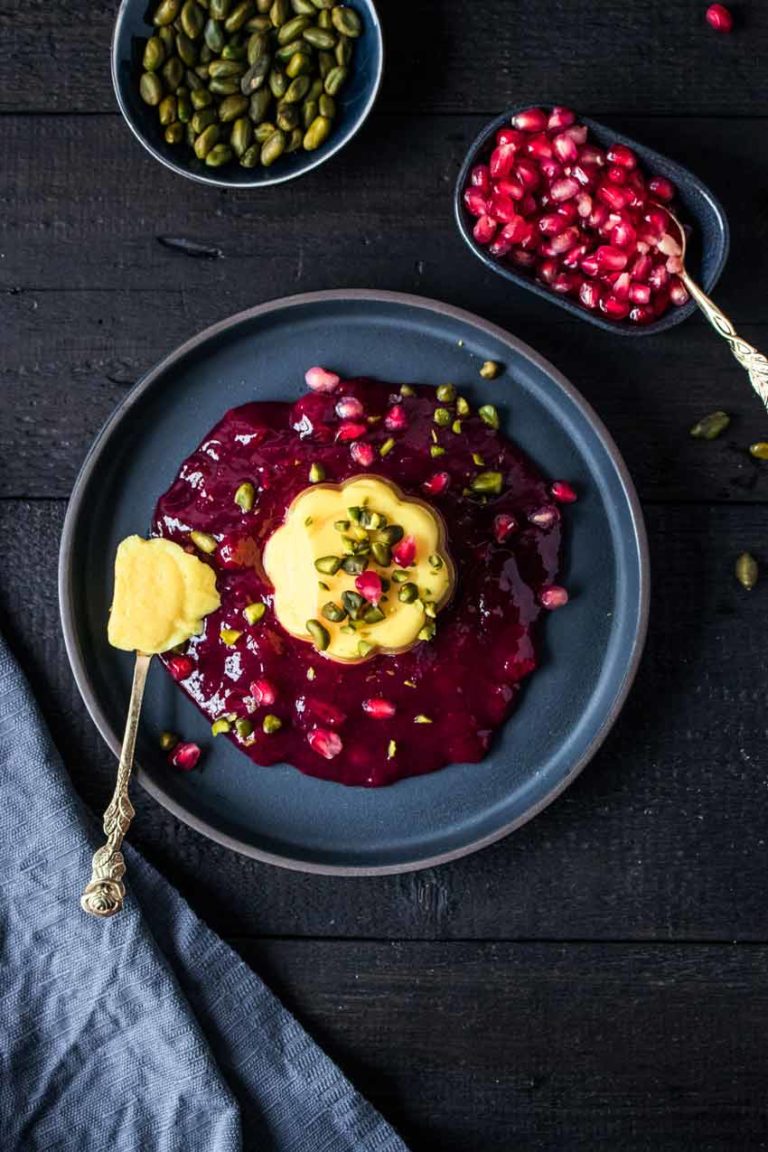 veganer Safranpudding ohne Eier | Freiknuspern